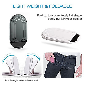 Ama Forest Cell Phone Stand 3Pack, Portable Foldable Desktop Cell Phone Holder, Adjustable Universal Multi-Angle Cradle Stands for Tablet iPad iPhone X/xr/xs max Samsung Galaxy, Black, White, Pink