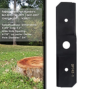 HandyTek 742-0571 8-3/8" Chipper/Shredder Blade with Fasteners Compatible with Troy-Bilt/Craftsman 742-0571, 942-0571 (1)