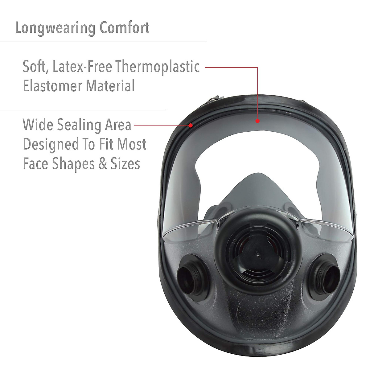Honeywell North 5400 Series Niosh-Approved Full Facepiece Respirator, Small (54001S)