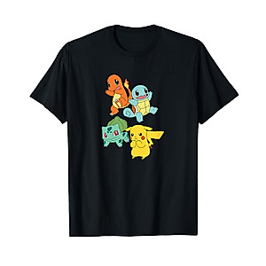 Pokémon - Pikachu Bulbasaur Squirtle Charmander T-Shirt