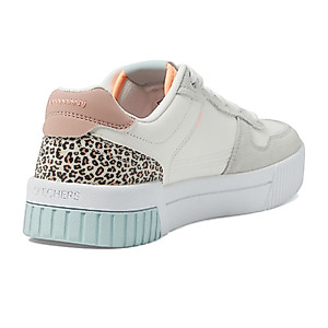 Skechers Women's Jade-Feline Instinct Sneaker, Natural/Mulit, 8