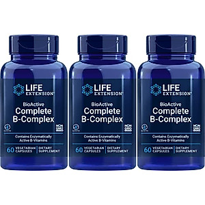 BioActive Complete B-Complex 60 Vegetarian Capsules-Pack-3