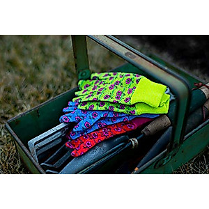 G & F Products 1823-3 JustForKids Soft Jersey Kids Garden Gloves, Kids Work Gloves, 3 Pairs Green/Red/Blue per Pack