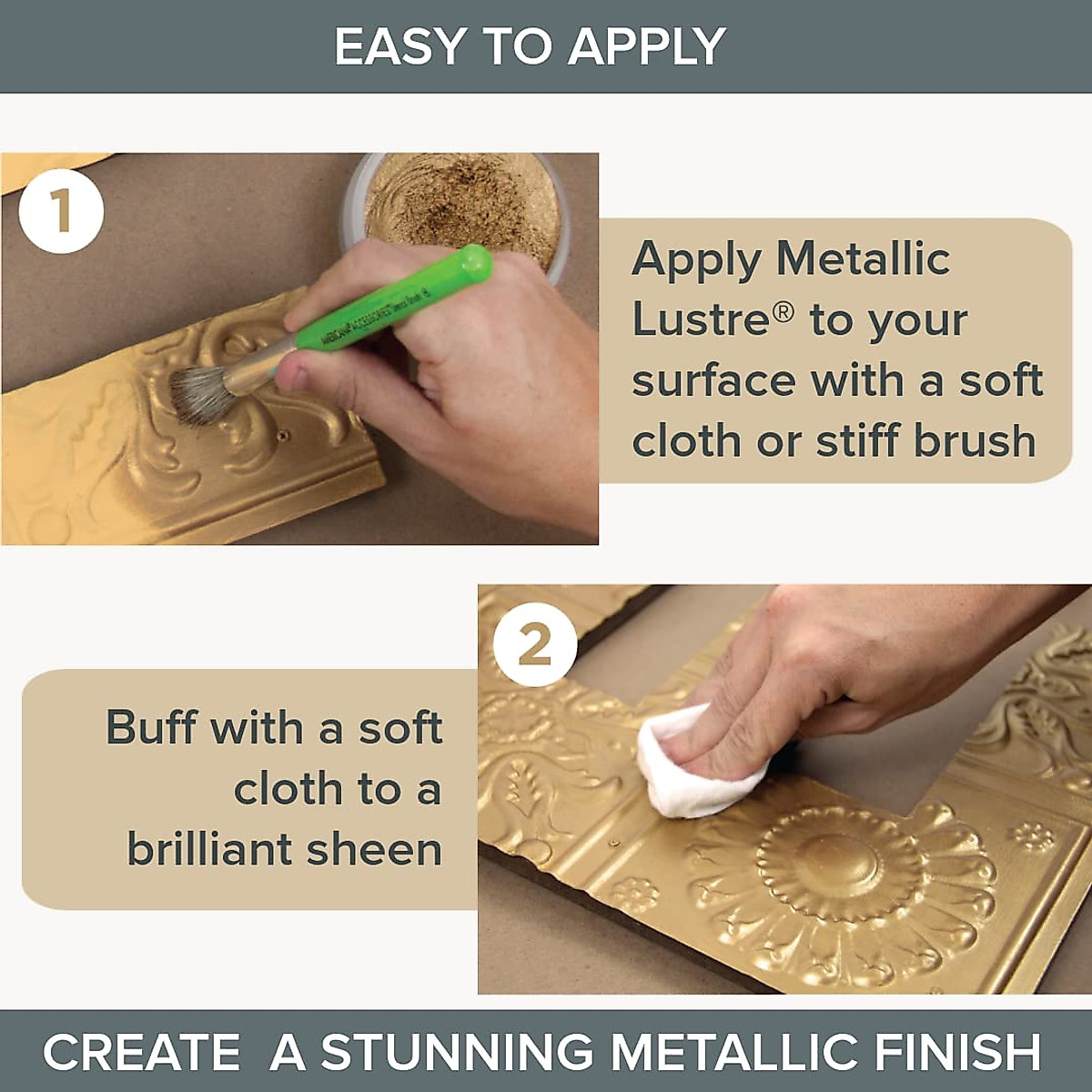 DecoArt ML02C-28 Metallic Lustre Wax, 1-Ounce, Gold Rush