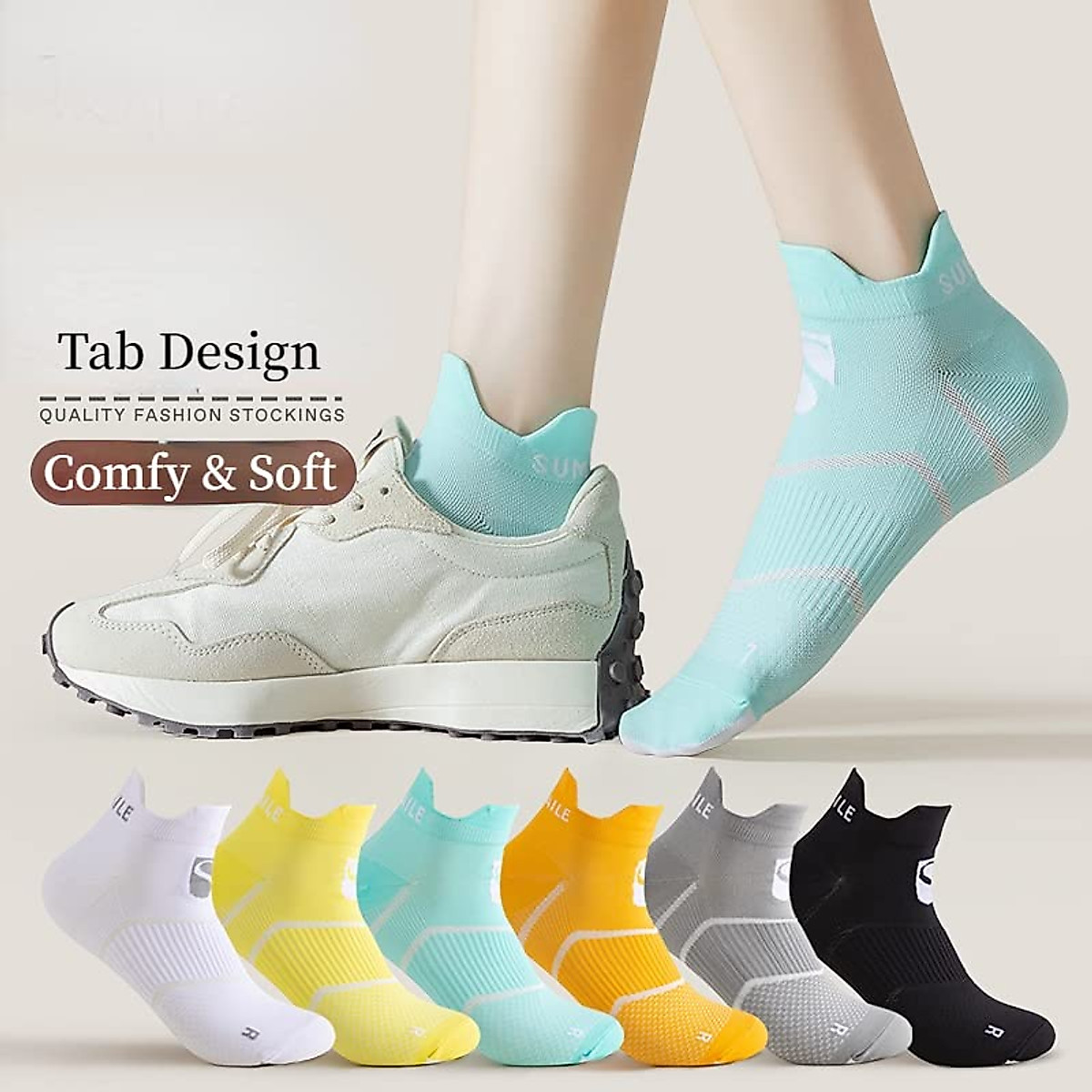 ADILAIDUN 5/10 Pairs Women Ankle Socks Athletic Running Hiking Low Cut Ankle Socks for Women No Show Size 5-11 (White-5 Pairs)