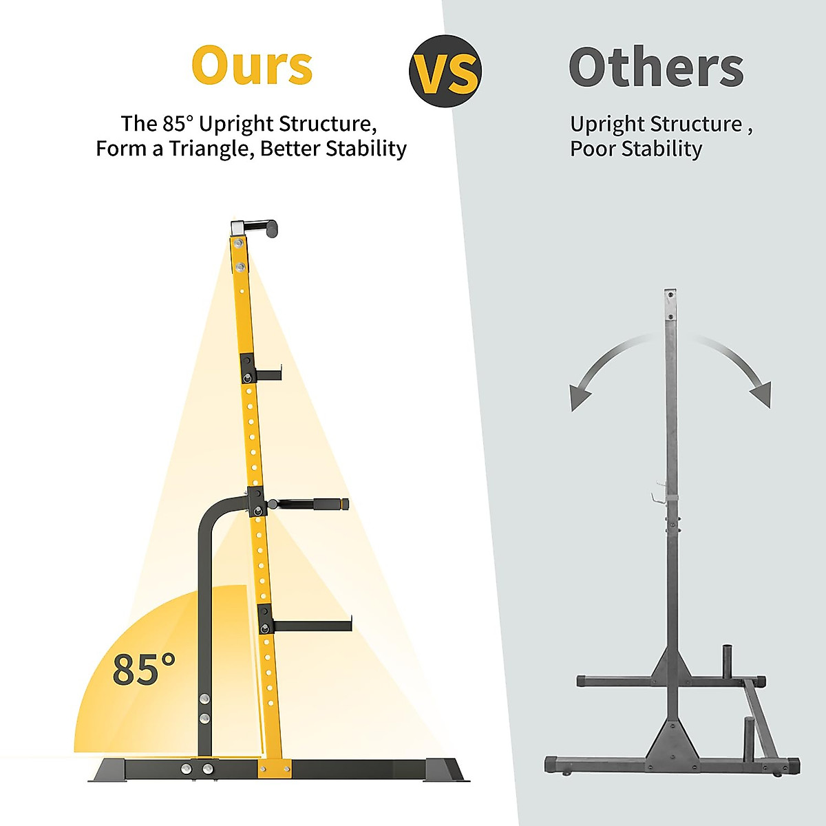 ZENOVA Squat Rack Power Rack Home Gym Equipment Pull Up Rack Squat Stand for Weightlifting, 800LBS Weight Capacity