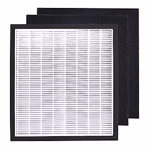 HEPA Filter Kit - 1 HEPA Filters & 2 Carbon Pre-Filters Replacement for Oreck WK01234QPC Air Purifier Filter, oreck air 94 filter, Airvantage WK10002QPC WK10052QPC
