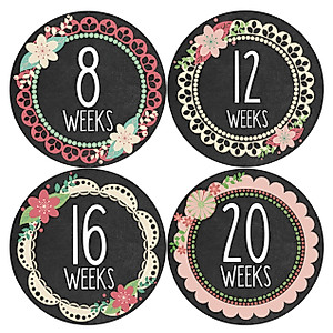 Months in Motion Pregnancy Weekly Belly Growth Stickers - Baby Bump Belly Stickers - Maternity Week Sticker - Pregnant Expecting Photo Prop Keepsake - Expectant Mom Gift - Style 914