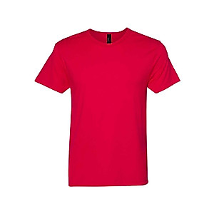 Hanes Mens Modal Elevated Triblend T-Shirt |Premium Reinforced Bound Collar |Cotton Blend Tshirt - Solid Red Triblend Large