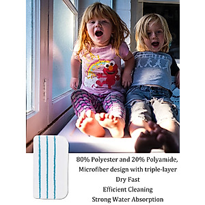 Amazinpure 6 pack SMP20 1600 Steam Mop Pads Replacement Compatible with Black+Decker Steam Mop FSMP20 SM1600 1610 1620 1630 SMH1621 HSMC1300FX HSMC1321 FSM1610 1630 BDH1855SM BDH1760SM 1765 1715