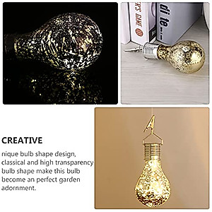 SOLUSTRE Outdoor String Lights Outdoor String Lights Led Bulb 4pcs Garden Light Outdoor Garden Home Hanging Decoration Solar Light Bulbs Golden Globe Light Bulbs Led Bulbs Led Bulbs