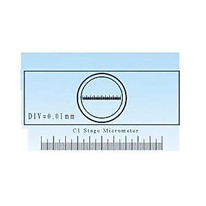 0.01mm Stage Micrometer Microscope Camera Calibration Slide White