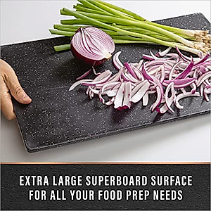 BINO Cutting Board | BPA-Free Chopping Board | Cutting Boards for Kitchen Durable, Large Surface, Multipurpose, Dual-Sided, Dishwasher Safe | Charcuterie Accessories | Home & Kitchen Utensils