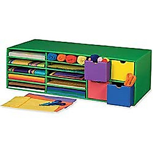 Classroom Keepers Crafts Keeper, Green, 9-3/8"H x 30"W x 12-1/2"D, 1 Keeper