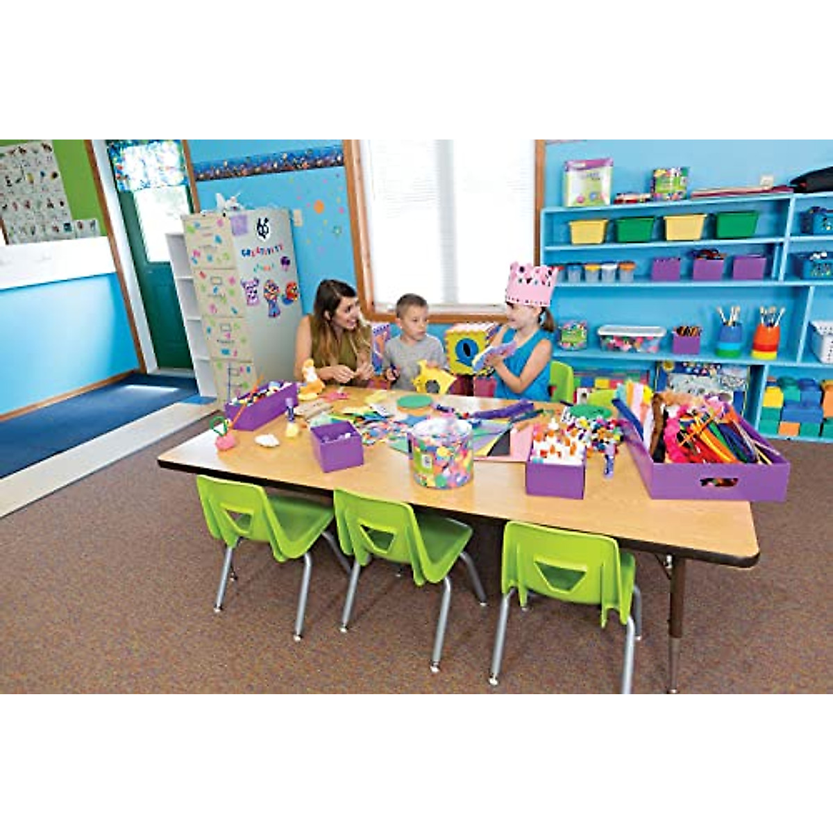 Creativity Street Glitter Glue Pens, Classroom Pack, Assorted Iridescent & Neon Colors, 0.34 fl. oz., 72 Pens