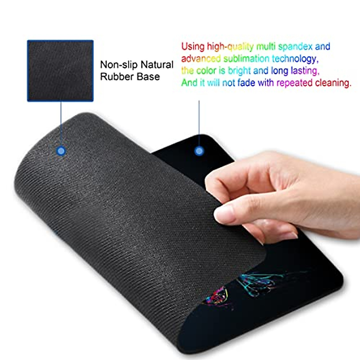 pabruna Cool Mousepad Rectangle Gaming Computer Mouse Pads for Wireless Mouse Non-Slip Rubber Personalized Design with Frog Anime Small Mouse Mat