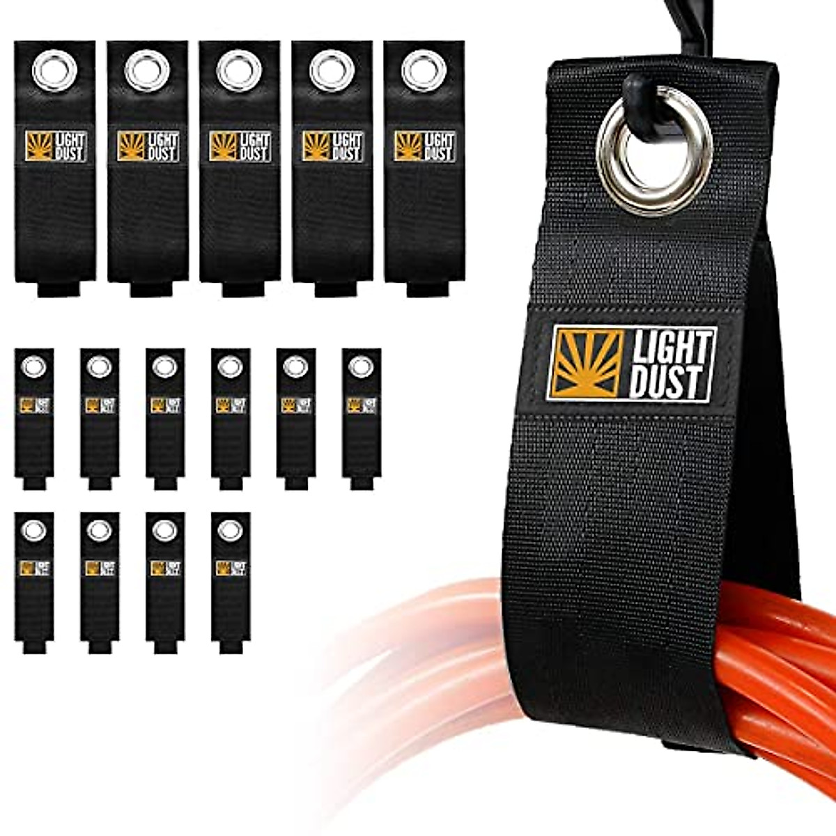 15PCS Heavy-Duty Storage Straps for Organizing Cords
