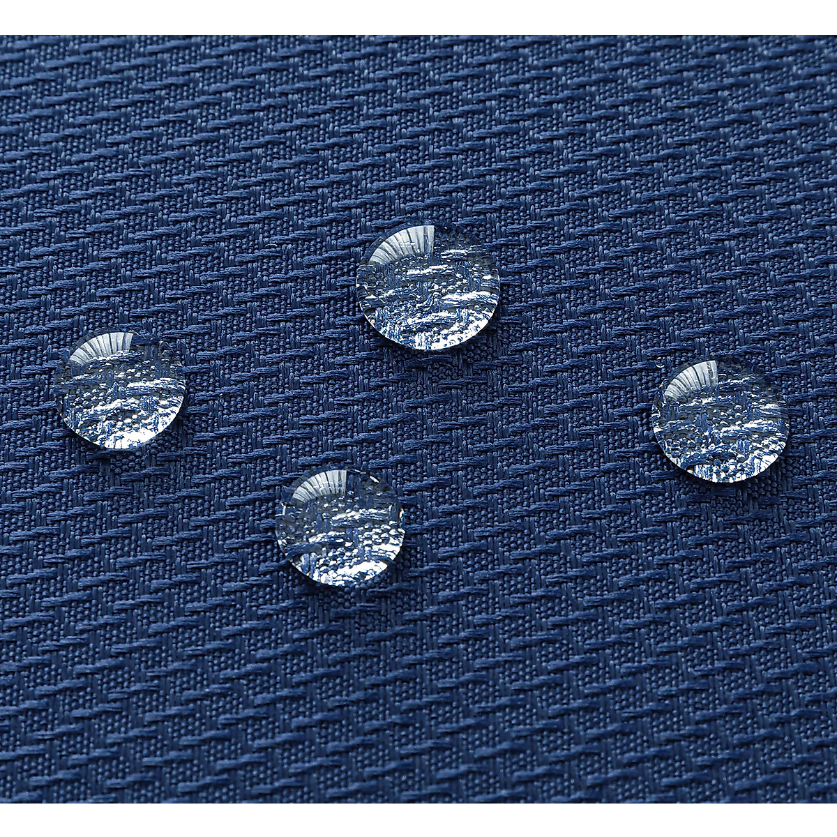 Biscaynebay Textured Fabric Tablecloths 108" Round for Tables' Diameters from 48" to 72", Navy Water Resistant Washable Tablecloths for Dining, Kitchen, Wedding & Parties etc.