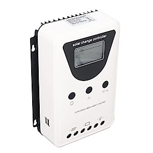 Solar Charge Controller, 12V/24V/36V/48V Solar Panel Regulator, Solar Panel Regulator with Adjustable LCD Display, MPPT Technology, 4 Stage Safe Charging (100A)