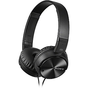 Sony MDR-ZX110NC Extra Bass Noise-Cancelling Headphones with Neodymium Magnets & 30mm Drivers, Black (Renewed)