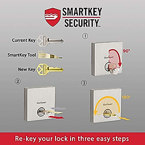 Kwikset Vancouver Front Door Lock Handle and Deadbolt Set, Entry Handleset Exterior with Interior Reversible Lever, Satin Nickel, Pick Resistant SmartKey Rekey Deadbolt Security