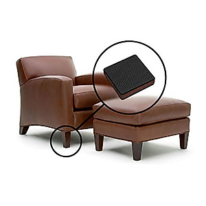 Slipstick GorillaPads CB142 Non-Slip Furniture Pads/Grippers (Set of 8) Furniture Leg Floor Protectors, 2 Inch Square, Black