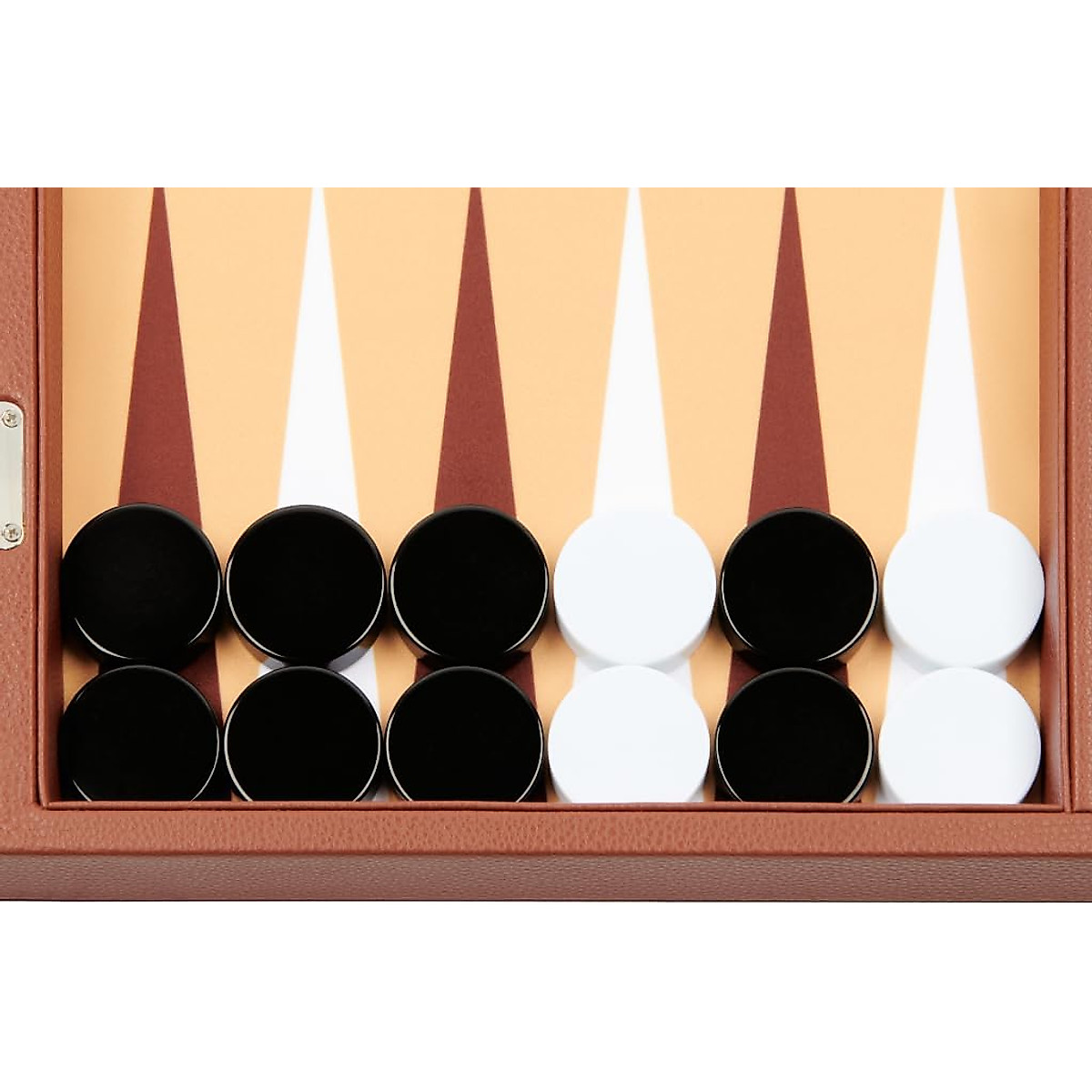 Silverman & Co. 19-inch Premium Backgammon Set - Desert Brown Board