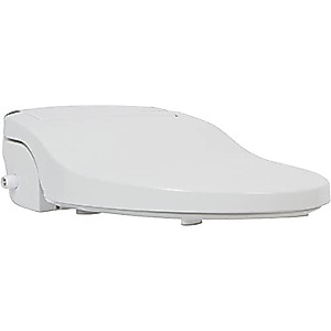 ALPHA BIDET JX Elongated Bidet Toilet Seat, White, Endless Warm Water, Rear and Front Wash, LED Light, Quiet Operation, Wireless Remote, Low Profile Sittable Lid, 3 Year Warranty (Elongated)