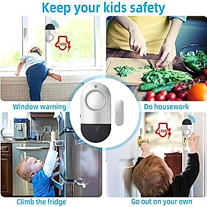 Door Window Alarms 120DB Pool Alarms for Door Home Security Burglar Alarms for Kids Safety