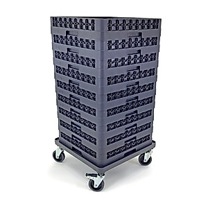 Dolly for Dish Rack and Glass Rack | 2 Wheel lock 4" | 250 lbs. max Capacity | Gray