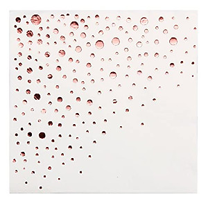 Stylish Rose Gold Napkins -Disposable Rose Gold Cocktail Napkins - 100 Rose Gold Napkins for Party - 5x5 Inch Rose Gold Napkins for Wedding - 3- Ply Rose Gold Paper Napkins- Rose Gold Dessert Napkins