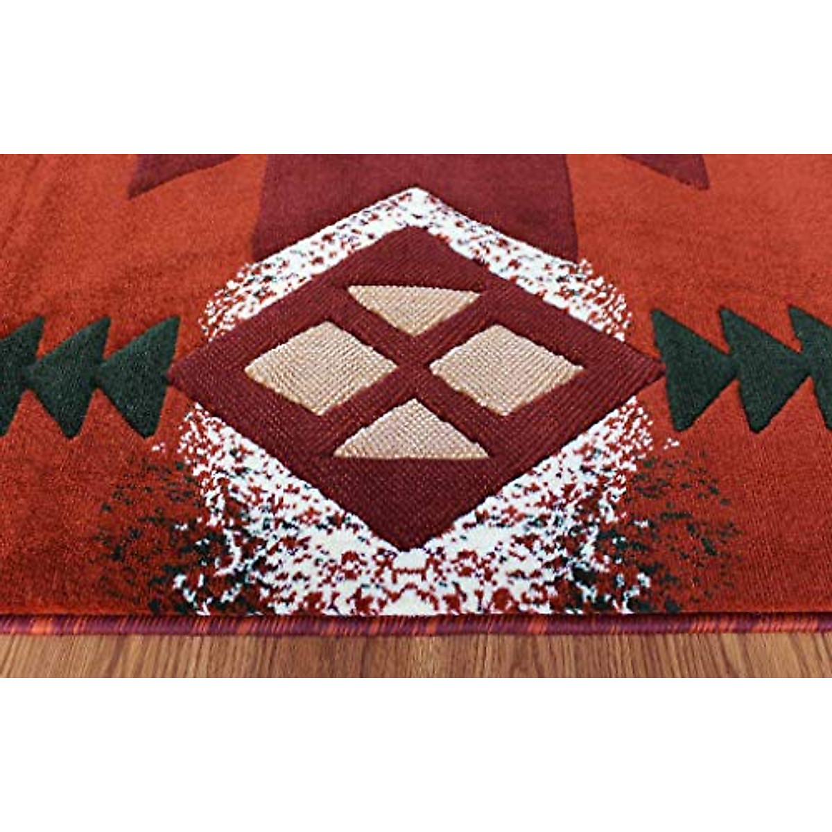 Southwestern Native American Tribal Rust Area Rug (2 Feet X 3 Feet)