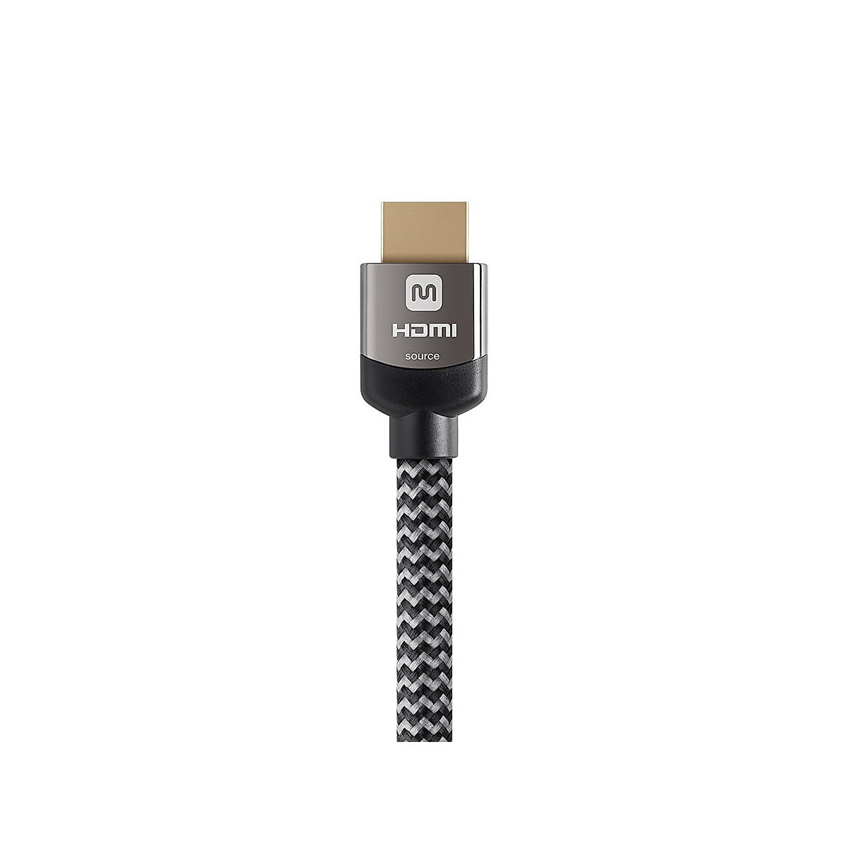 Monoprice 4K High Speed HDMI Cable - Braided - 4K@60Hz, 18Gbps, HDR, CL3 In-Wall Rated, 50ft, Grey