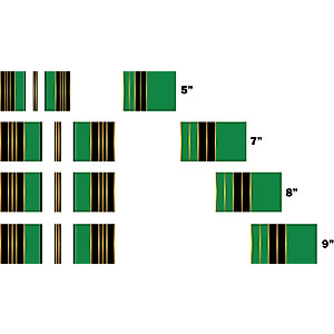 White Water Archery Laminated Green Traditional 6 Crest Arrow Wraps 15 pk Choose Length Width (7, 1)