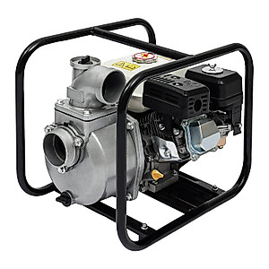 4-Stroke 7.5 HP Gasoline Engine Water Pump,210cc 3in Gasoline Powered Water Transfer Pump,Single Cylinder Air-cooled Trash Pump for Reenhouse Planting,Ground Cleaning,Fishpond Aquaculture…