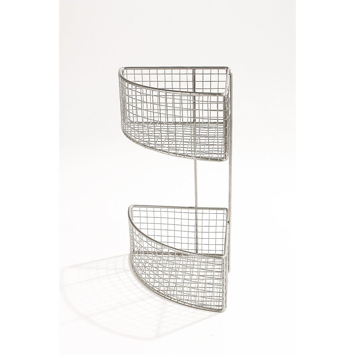 Spectrum Diversified 2-Tier Corner Basket, Satin Nickel