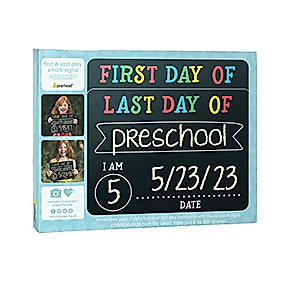 Pearhead Photosharing Chalkboard Signs, Perfect to Commemorate the First and Last Day of School, 2 Chalkboard Signs for School Celebrations and Milestones, 2 Count (Pack of 1) Packaging may vary