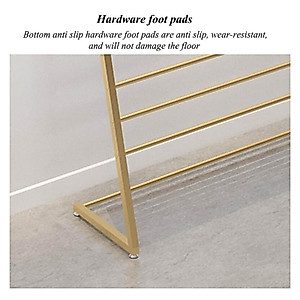 Clothes Rail Garment Rack Freestanding Metal Scarf Display Rack, 10 Tier Removable Portable Garment Rack Hanger Commercial Clothing Organizer For Shawl Hijab Silk Pants Clothing Space Saving ( Color :