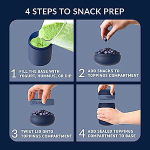 Bentgo® Modern Bento-Style Lunch Box Set With Reusable Snack Cup (Navy)