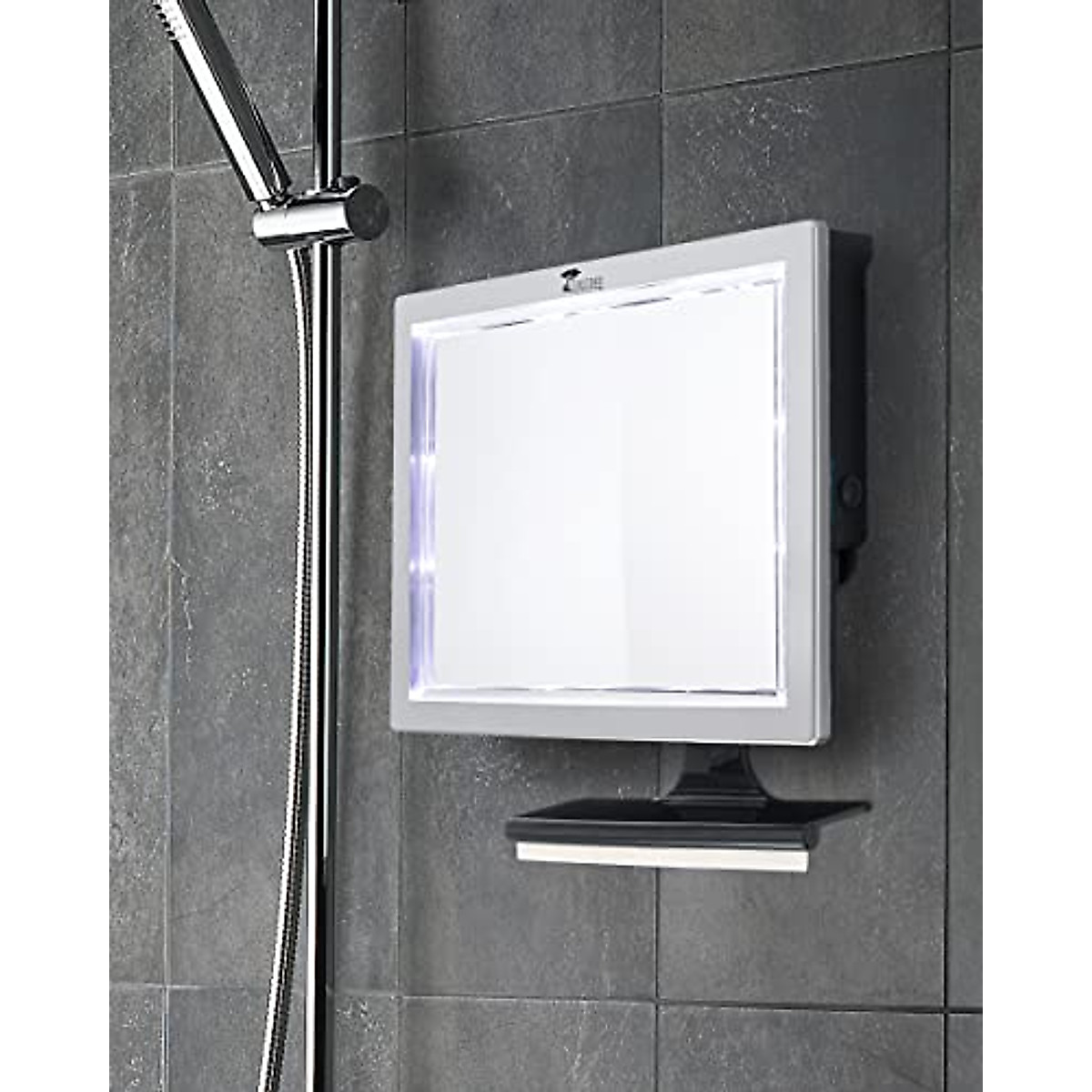 ToiletTree Products Deluxe LED Fogless Shower Mirror with Squeegee Anti-Fog Mirror - Adjustable Shaving Mirror with a Squeegee - Rust-Proof, Impact-Resistance Bathroom Shower Mirror