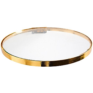 Pomobie Gold Shelves Crystal-Clear Mounted Floating Shelves,Gold Floating Shelves,Gold Wall Shelf,Sturdy Thickness Mounted Shelves for Wall Decor,Gold Shelving for Living Room Decor