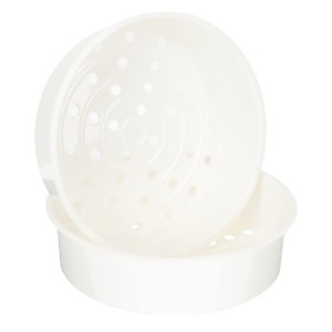 Zerodeko 4 pcs rice cooker steamer food steamer steam basket steamer insert basket steaming rack stand sticky rice steamer basket buns steamer basket veggie steamer liner pp filter white