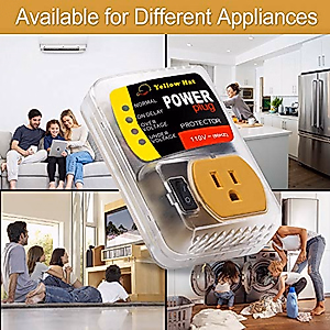 Surge Protector,Voltage Protector for Home Appliance, Voltage Brownout Outlet 110V 15A (2 Pack) Red