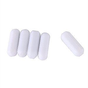 TOPINCN 5pcs Magnetic Stirrer Mixer Stir Bar Type-C White Color PTFE Stir Bar Laboratory Stirrer Flea Lab for Magnetic Mixer (C5*15mm)