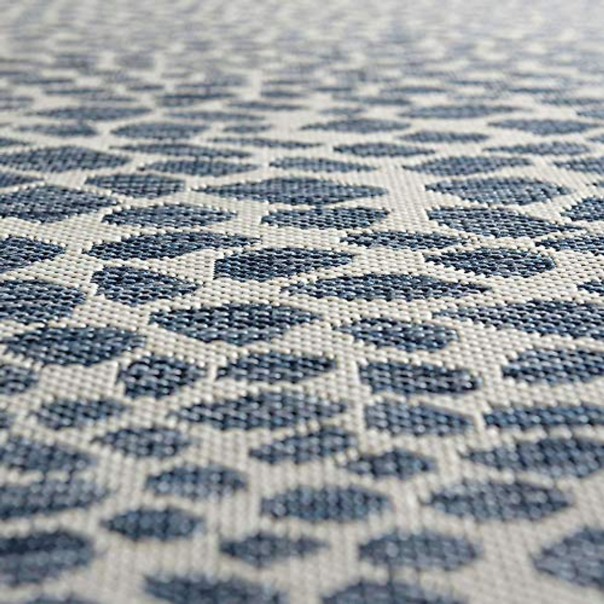 Unique Loom Outdoor Collection Area Rug - Cape Town (6' 1' x 9' Rectangle, Blue/ Olive)