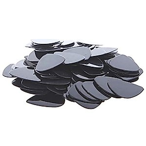 100-Pack Black Celluloid Guitar Picks Size Medium .71mm Plectrums for Acoustic and Electric Guitars Bulk Set for Music Mastery also Great Necklaces or Earrings for the Guitar Lover in Your Life