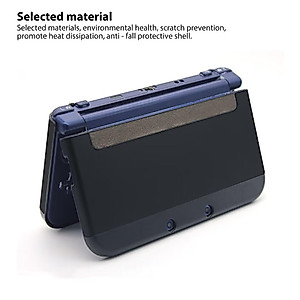 Protective Case Cover with Hard Shell Skin Compatible for New Nintendo 3DS XL LL, Anti-Scratch and Anti-Slip - Black