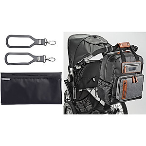 JJ Cole Papago Pack Diaper Bag, Gender Neutral Large Capacity Backpack with Stroller Clips, Changing Pad, & Multiple Pockets for Baby Supplies, Herringbone Tweed