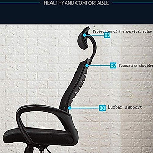VejiA Ergonomic Mid Back Mesh Office Chair Height Desk Chair Swivel Chair Computer Chair with Armrest Lumbar Support