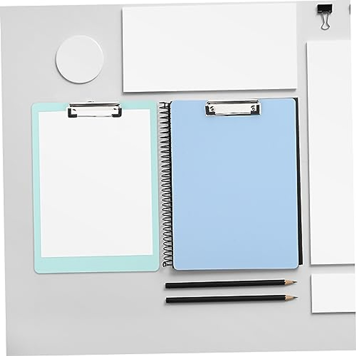IMIKEYA 2Pcs a4 Folder Board Plastic folders Paper Folder Office Supplies folders Hospital clipboard a4 clipboard hardback Clip Boards Metal Office Document Clip exam Paper Clips Thin